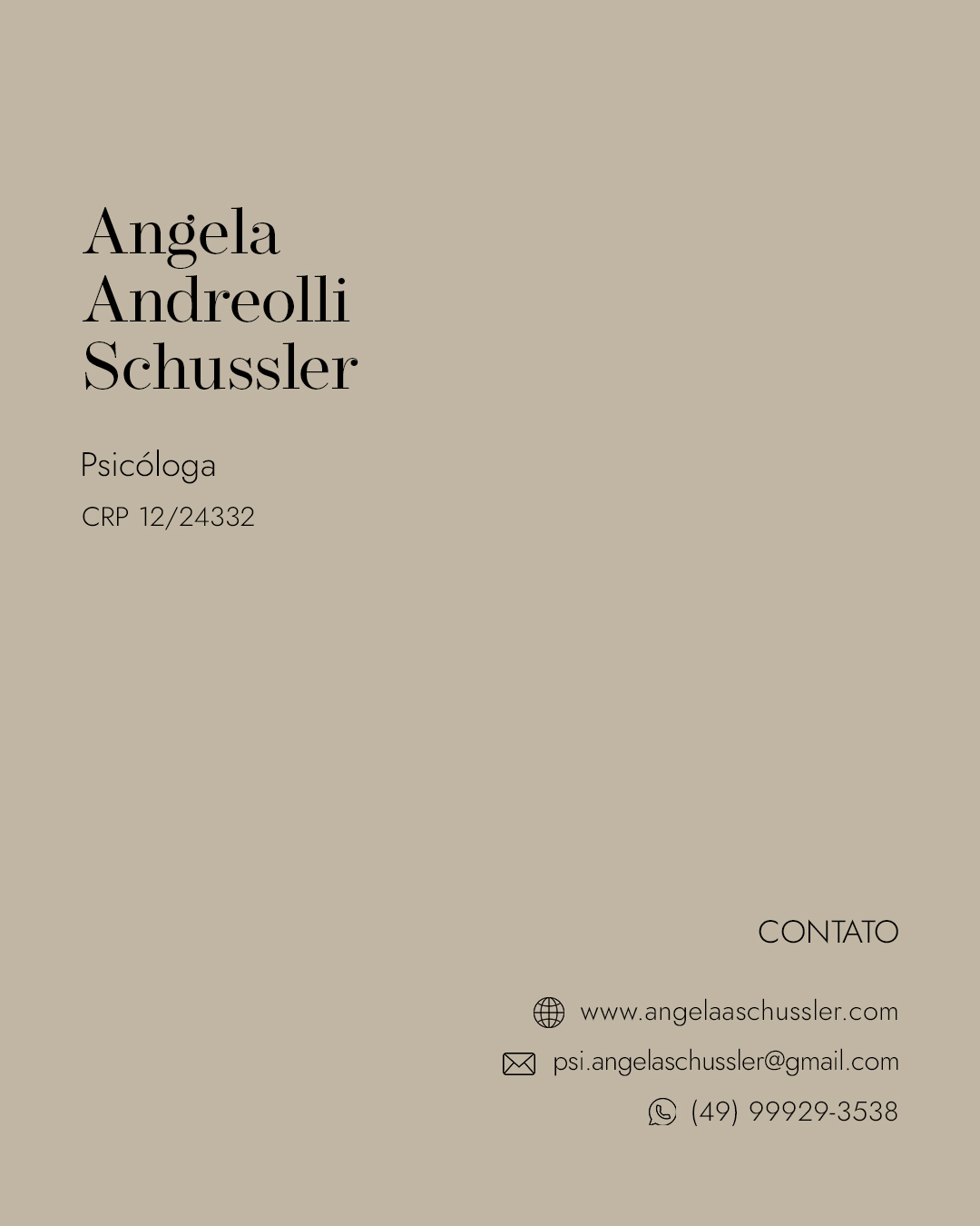 Angela Andreolli Schüssler | Psicóloga e Psicanalista